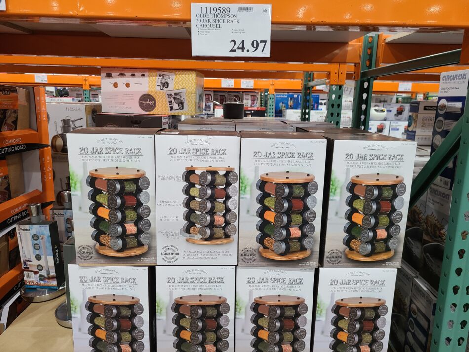 Olde Thompson 20 Jar Spice Rack Carousel - Costco97.com