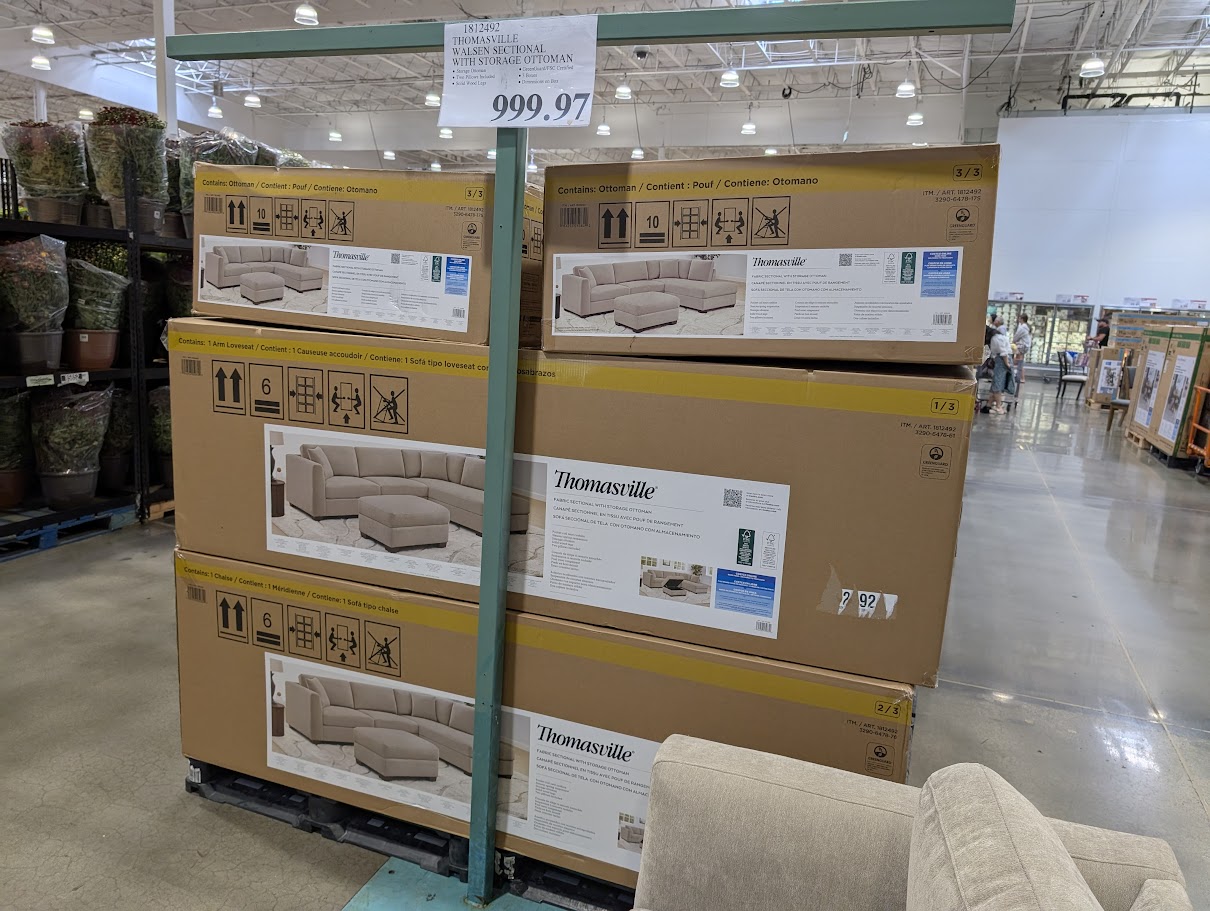Thomasville Walsen Sectional with Storage Ottoman - Costco97.com